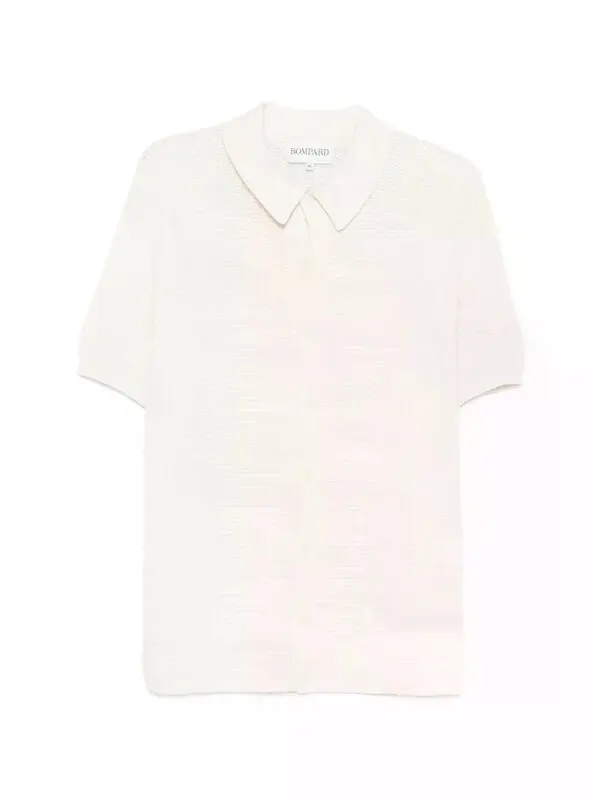 Eric Bompard Waffle-knit Buttoned Polo Shirt
