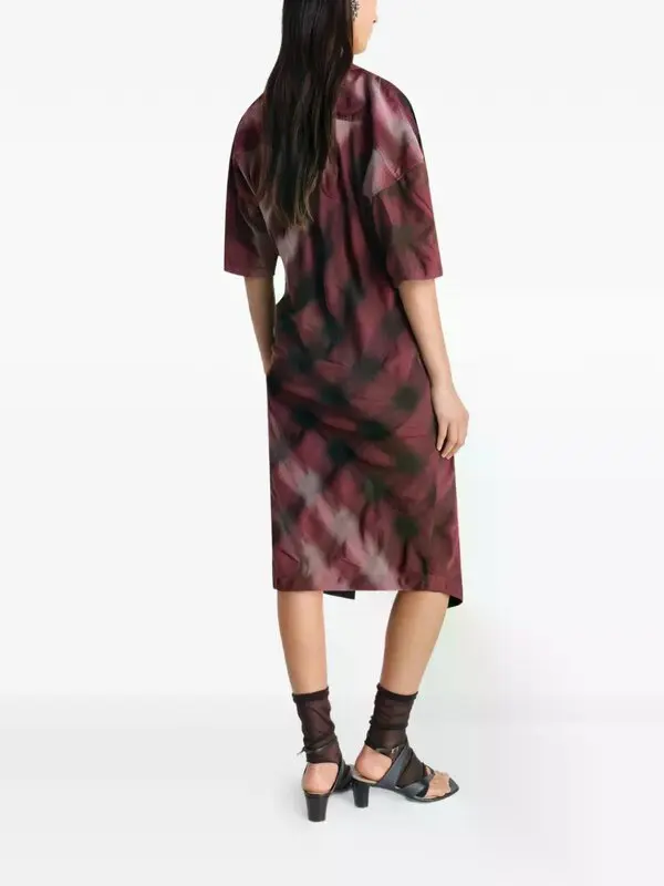 LEMAIRE Asymmetric Cowl Midi Shirt Dress