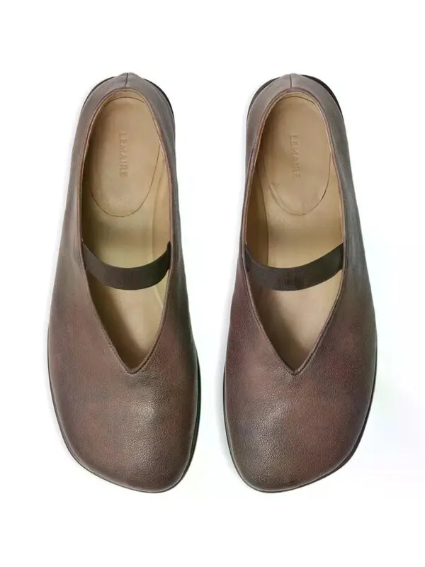 LEMAIRE Strap Leather Ballet Flats