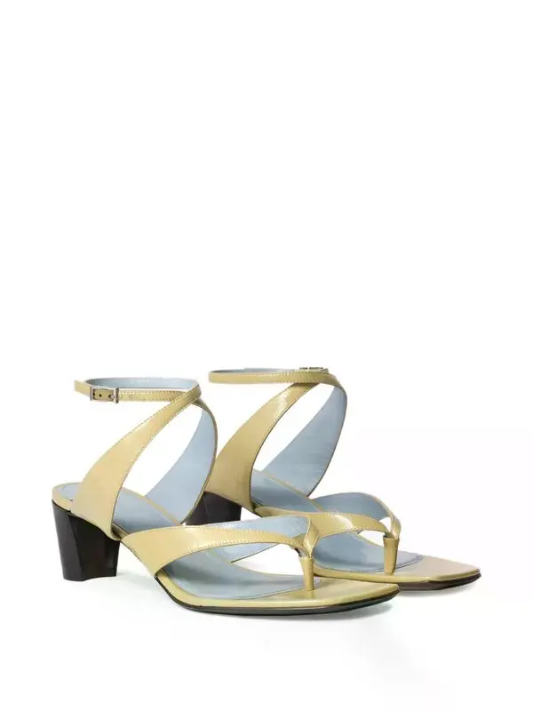 LEMAIRE Heeled Thong Sandals - Yellow
