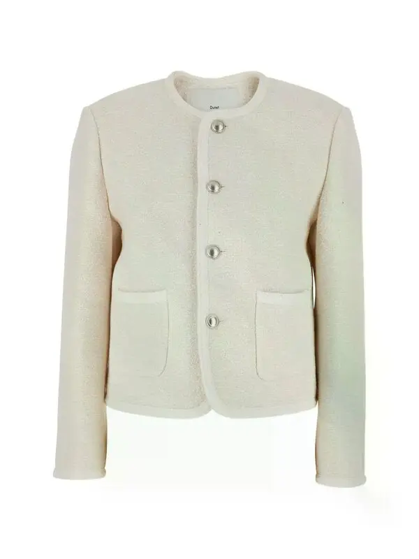 DUNST Collarless Textured Jacket