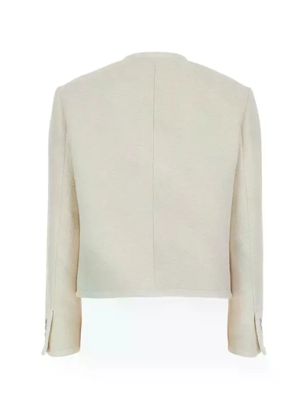 DUNST Collarless Textured Jacket