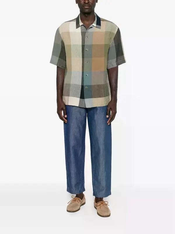 Barena Venezia Galia Check-pattern Short-sleeve Shirt