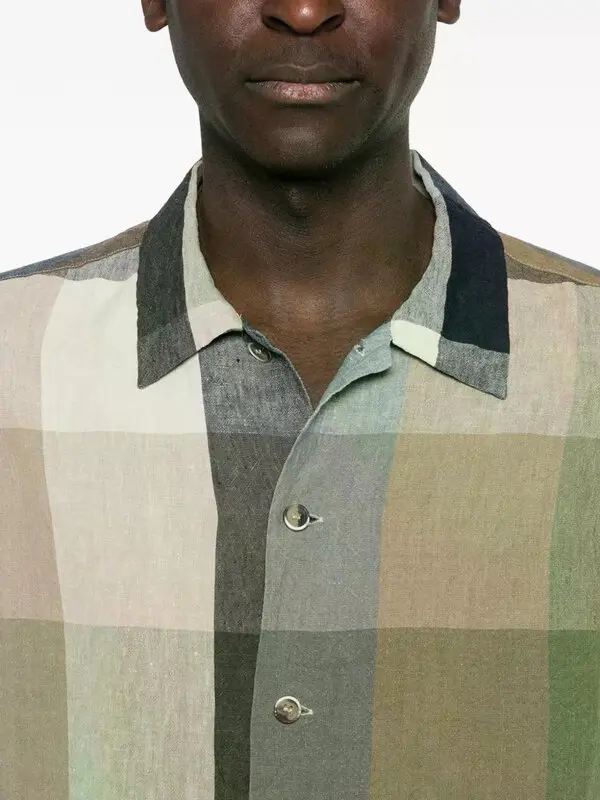 Barena Venezia Galia Check-pattern Short-sleeve Shirt