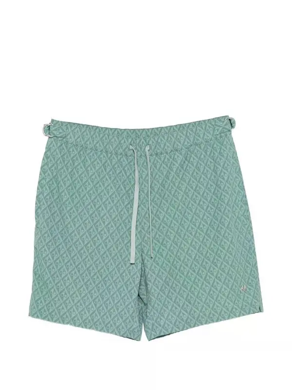 Moose Knuckles Drawstring Patterned Swim Shorts