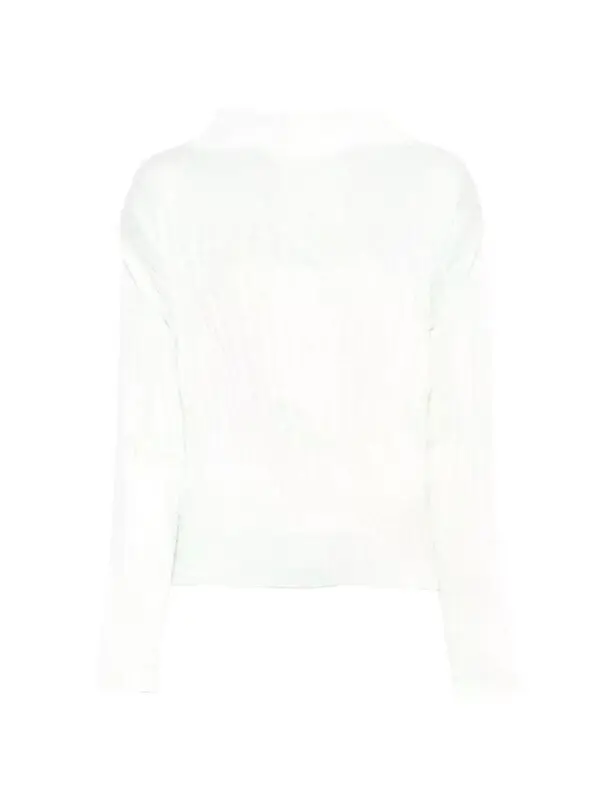 Issey Miyake Ribbed Long Sleeve Top - Green