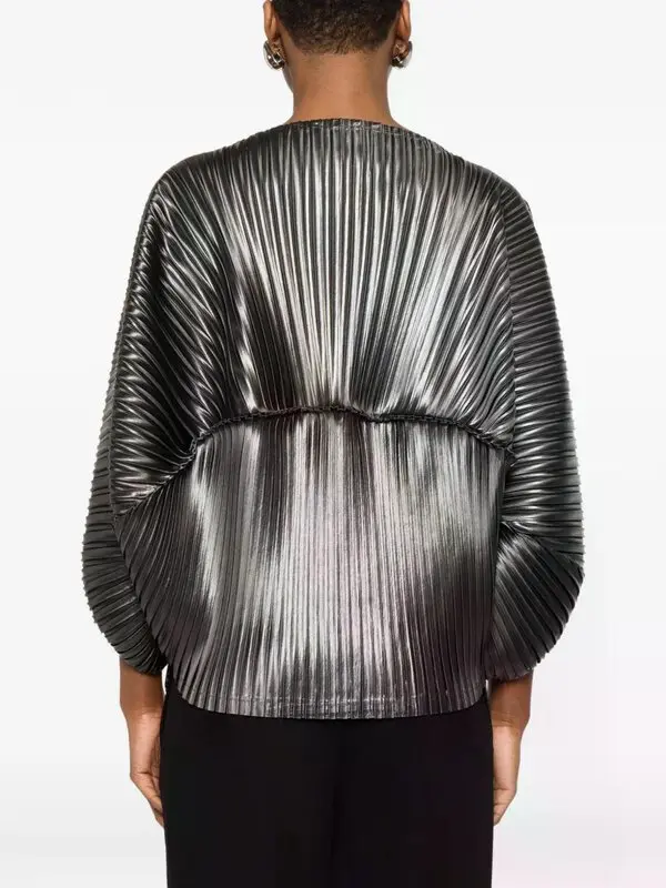 Issey Miyake Pleated Top - Black