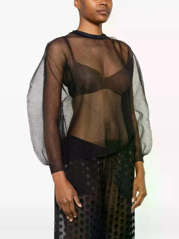 Issey Miyake Bishop-sleeve Top