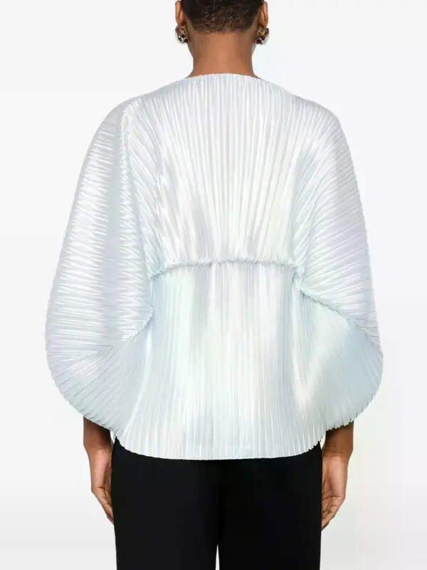 Issey Miyake Pleated Top - Blue