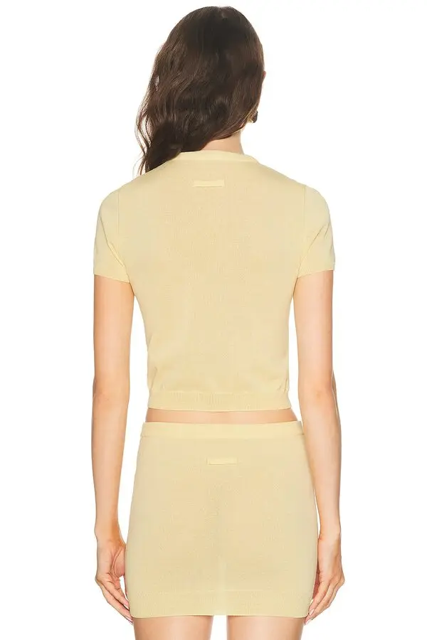 JEAN PAUL GAULTIER Trompe L'oeil Lingerie Short Sleeve Top