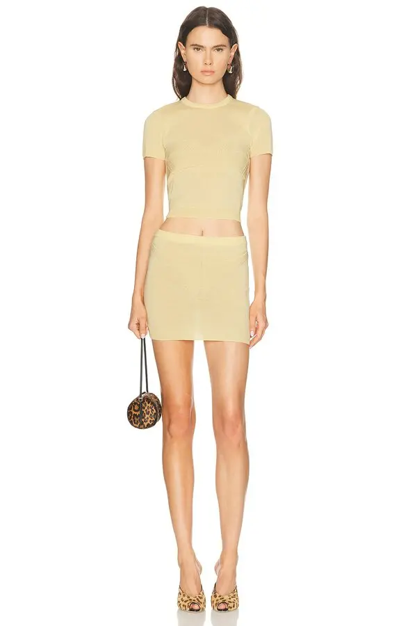 JEAN PAUL GAULTIER Trompe L'oeil Lingerie Short Sleeve Top