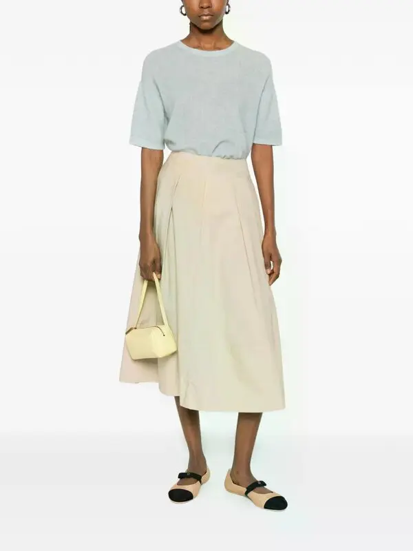 Woolrich A-line Pleated Skirt - Neutrals