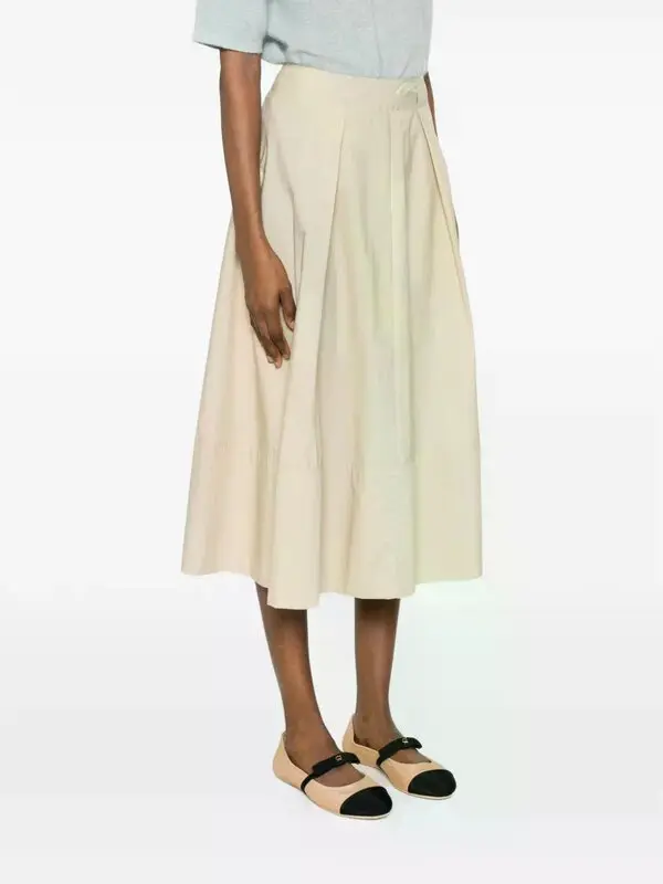 Woolrich A-line Pleated Skirt - Neutrals
