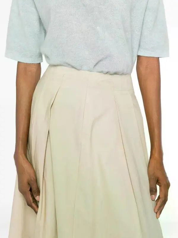 Woolrich A-line Pleated Skirt - Neutrals