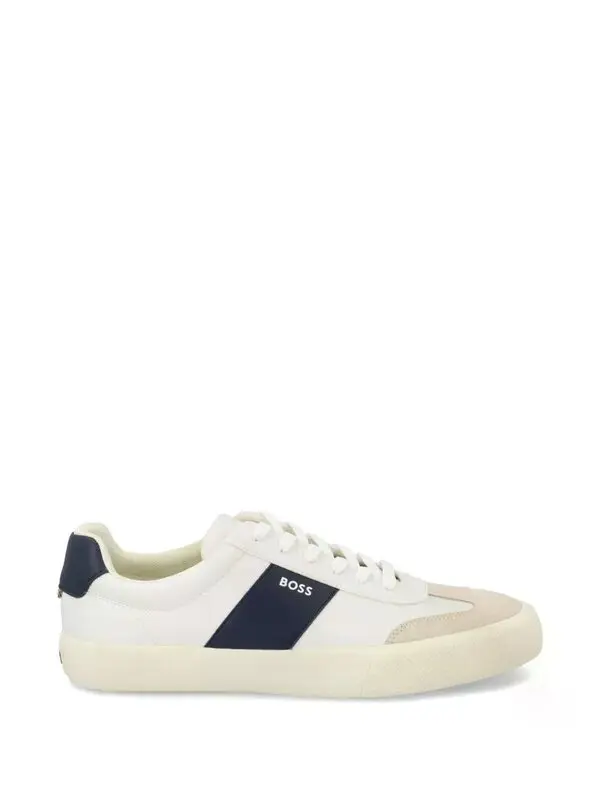 BOSS Aiden Tenn Leather Sneakers - Neutrals