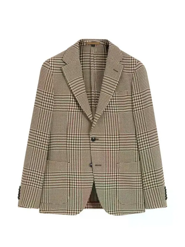 BOSS Checked Slim-fit Blazer