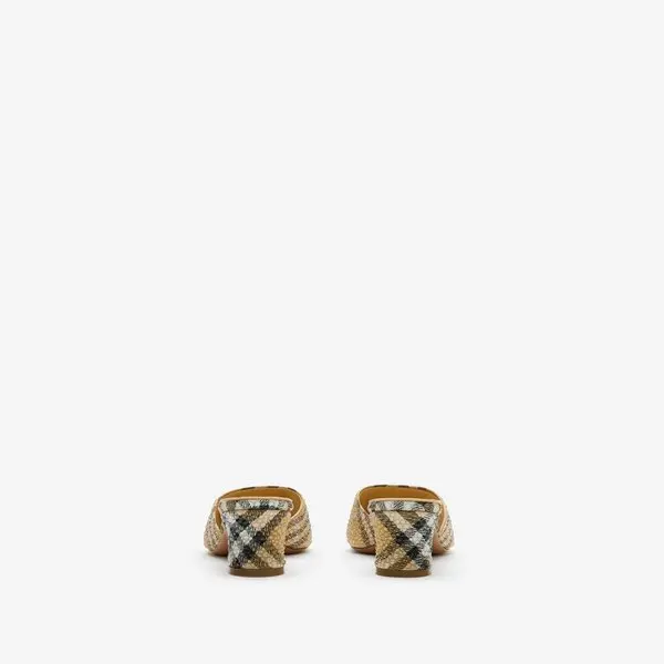 Burberry Rhinestone Check Sloane Mules