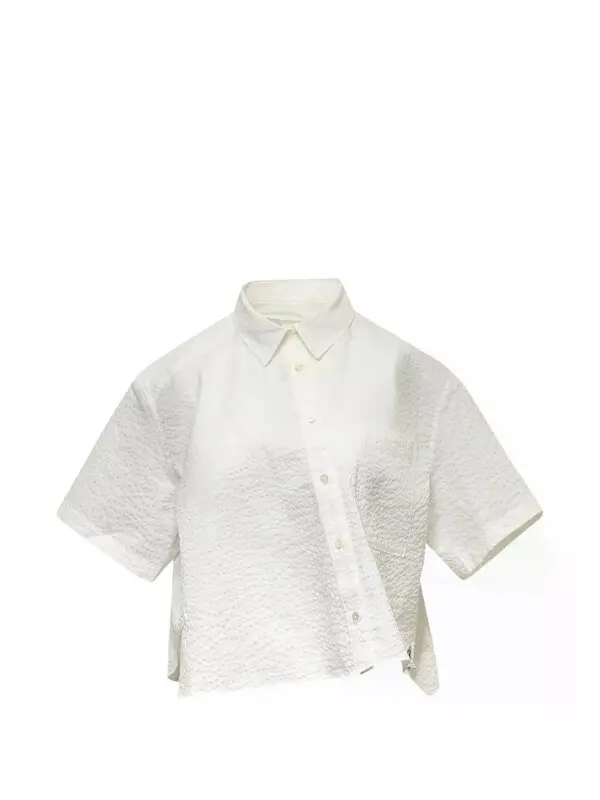 RE CODE Asymmetrical Cropped Shirt