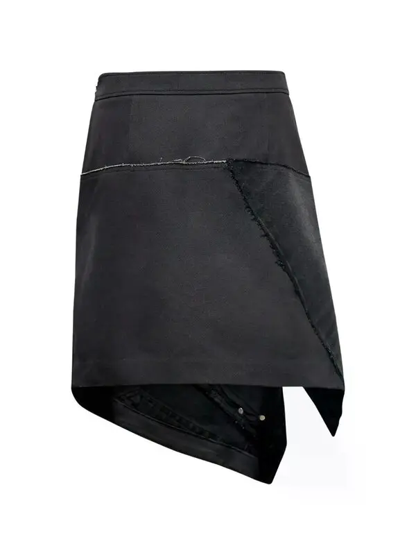 RE CODE Asymmetrical Wrap Denim Skirt