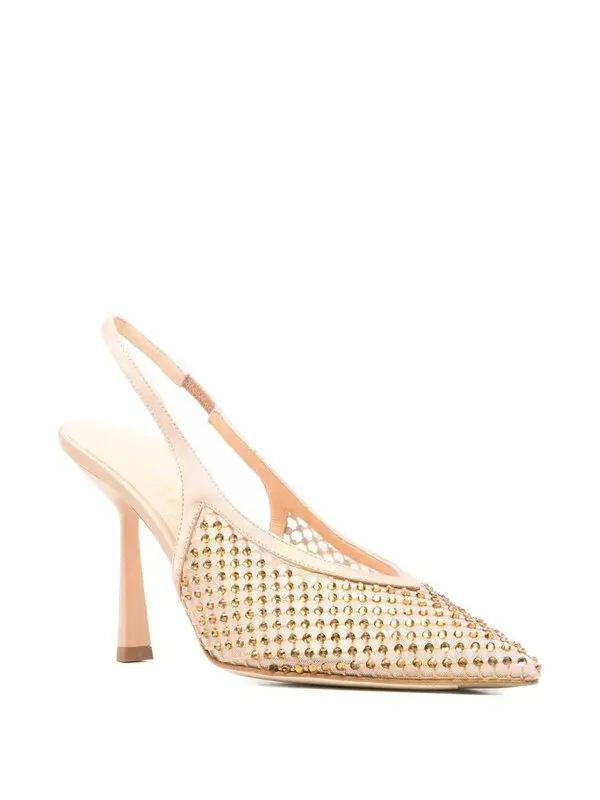 CHANTAL Studded Slingback Court Shoes - Neutrals