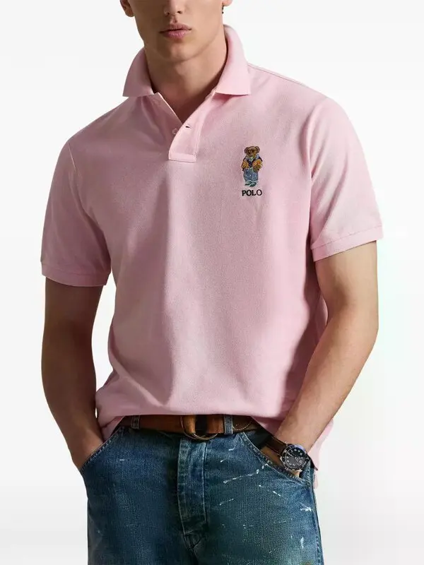 Polo Ralph Lauren Polo Bear Logo Polo Shirt - Pink
