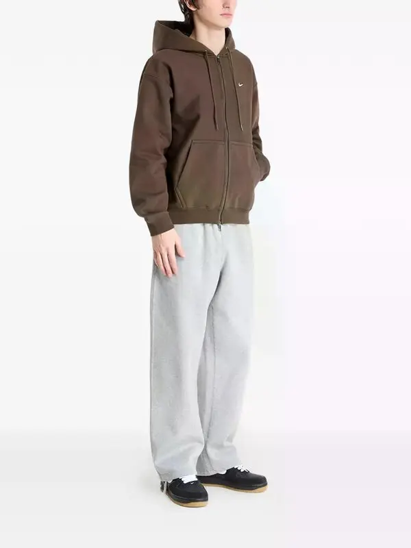 Nike Solo Swoosh Zip-up Hoodie - Brown