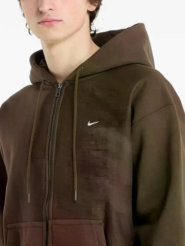 Nike Solo Swoosh Zip-up Hoodie - Brown
