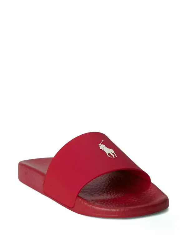 Polo Ralph Lauren Logo Slides - Red