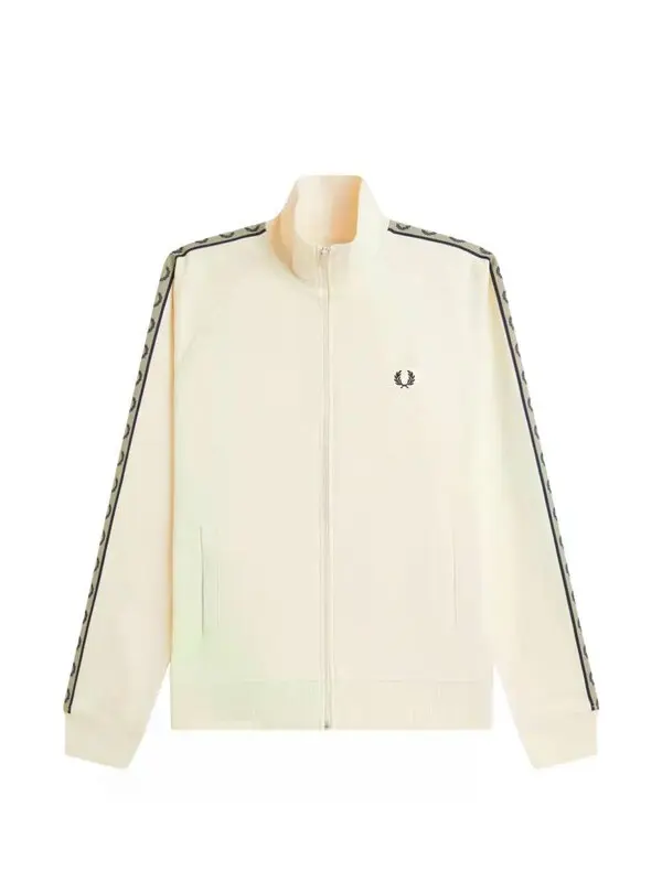 Fred Perry Zip-up Logo-detail Track Jacket - Neutrals