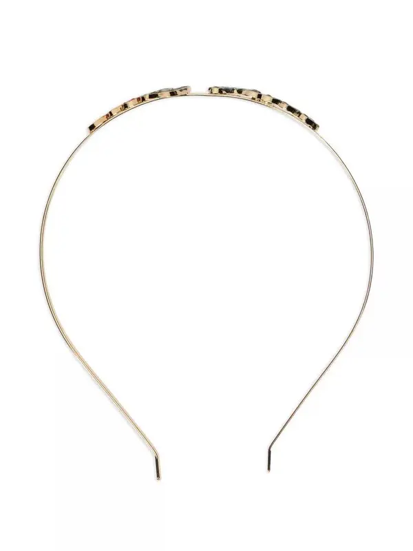 Red Valentino Decorative Lettering Headband - Gold