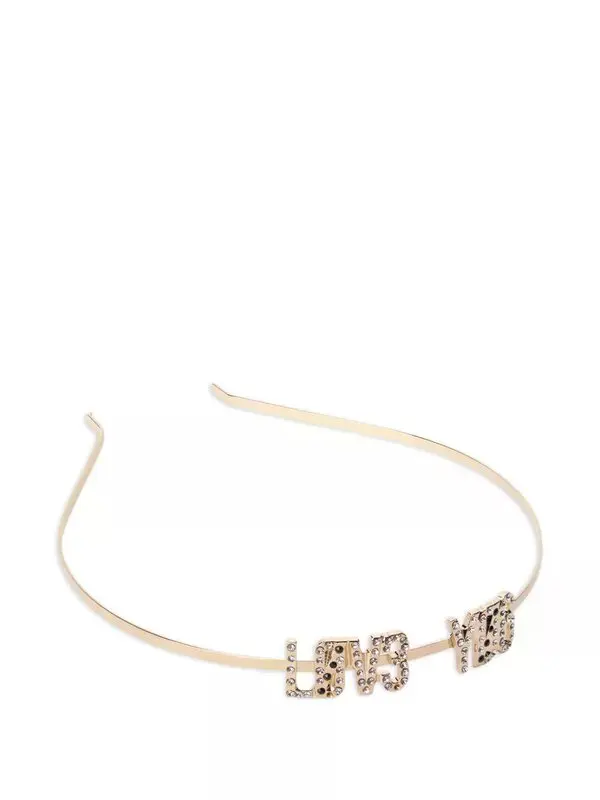 Red Valentino Lettering Headband - Gold