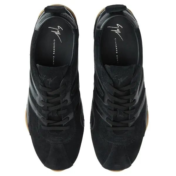 GIUSEPPE ZANOTTI Low-top Suede Sneaker - Black