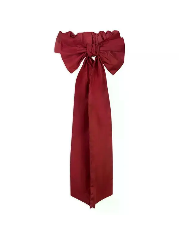Red Valentino Ruffled Bow Belt - Red