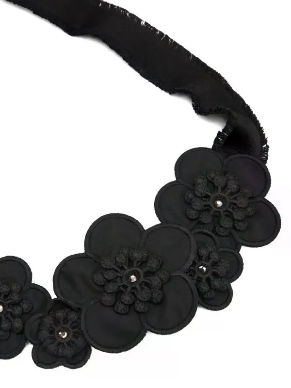 Red Valentino Flower Appliqué Necklace