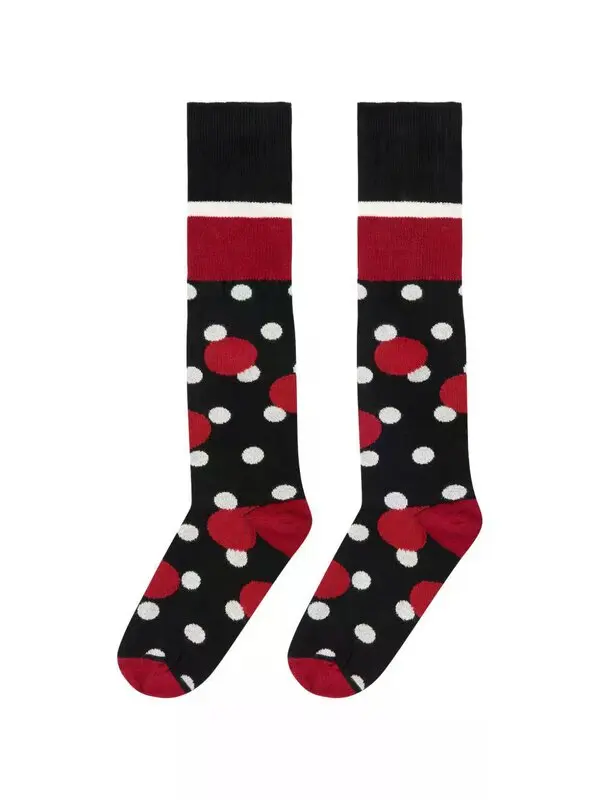 Red Valentino Polka Dot Socks - Black