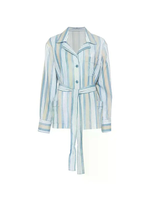 Ermanno Scervino Striped Belted Jacket