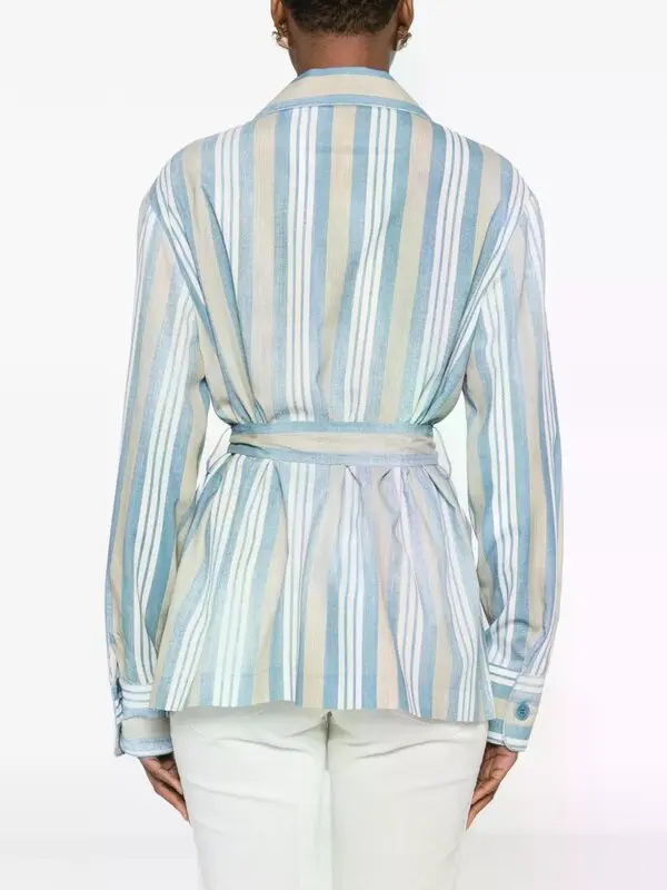Ermanno Scervino Striped Belted Jacket