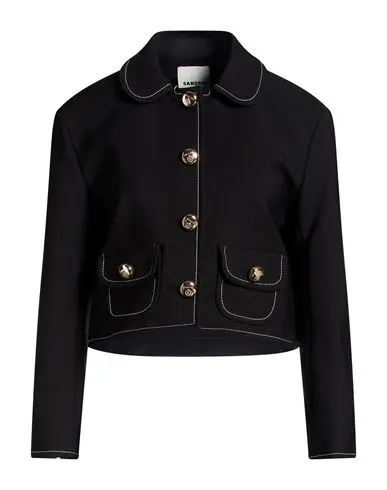 Sandro Crepe Single-breasted Jacket - Black