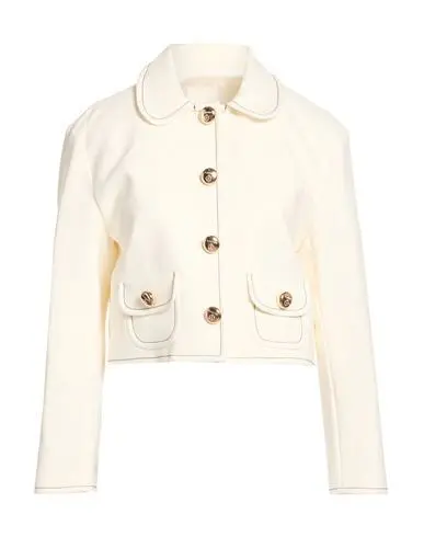 Sandro Jacket Size Polyester, Elastane - White