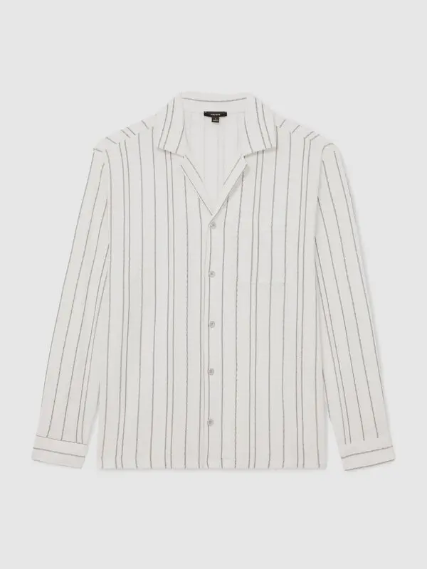 REISS Ford Textured Stripe Regular-fit Shirt