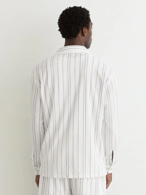REISS Ford Textured Stripe Regular-fit Shirt