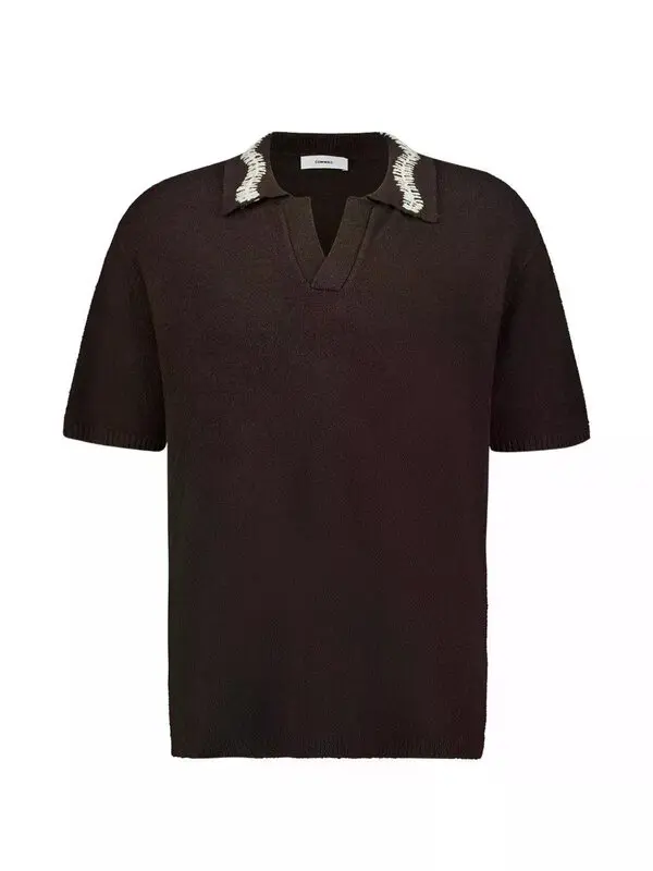 Commas Crochet Polo Shirt