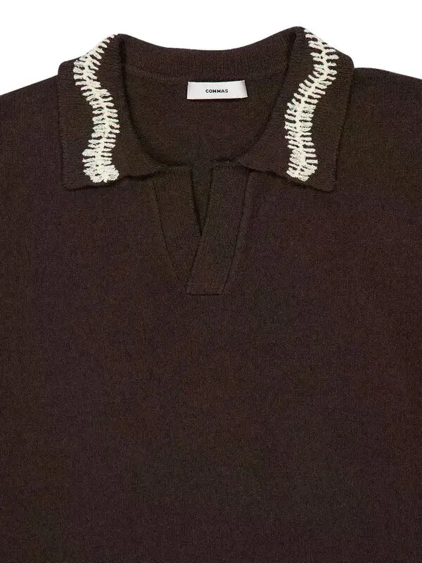 Commas Crochet Polo Shirt