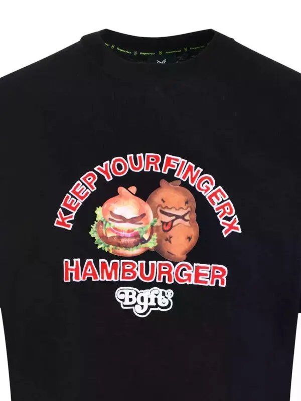 FINGERCROXX Printed Short-sleeve T-shirt - Black