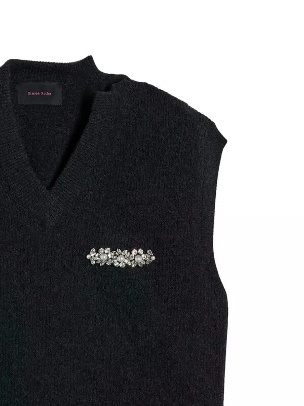Simone Rocha Crystal-embellished Vest