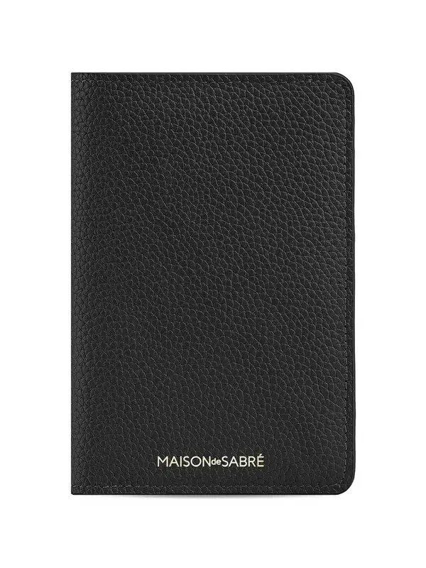 MAISON DE SABRE Leather Passport Holder - Black