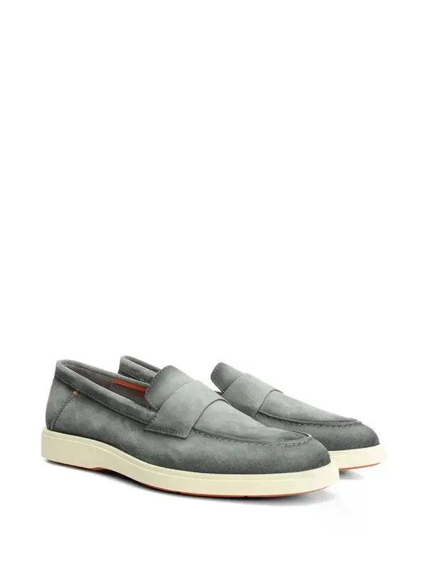 Santoni Suede Loafer - Grey