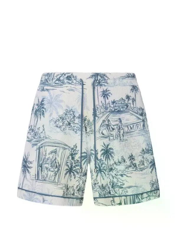 Amiri Palms-print Shorts