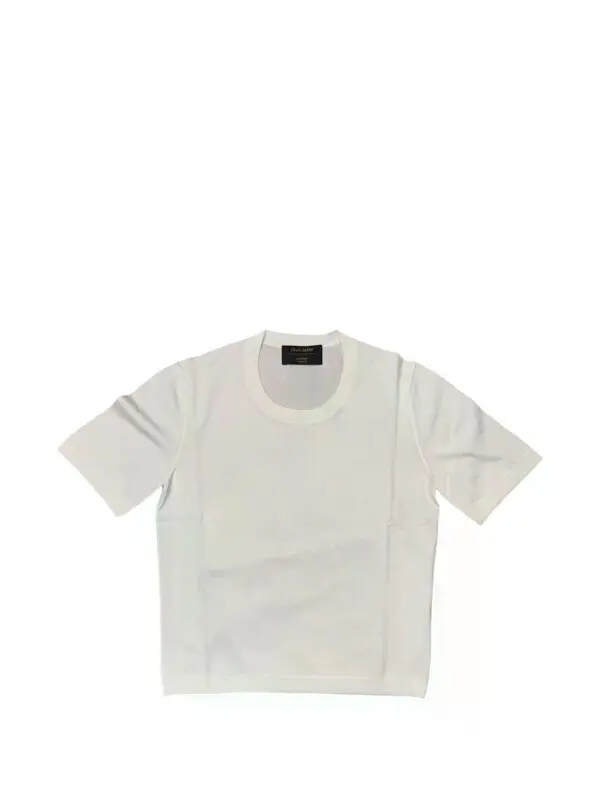 GRAN SASSO Short-sleeve Crewneck Knitwear - White