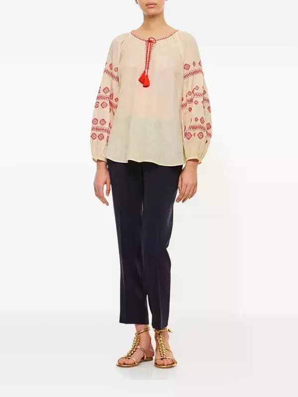 BENARAS BY CITRUS Floral Embroidery Top